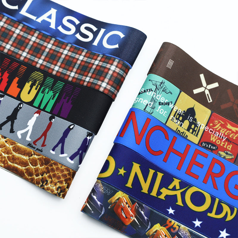 custom logo print text elastic band for waistband sewing – SL Elastic